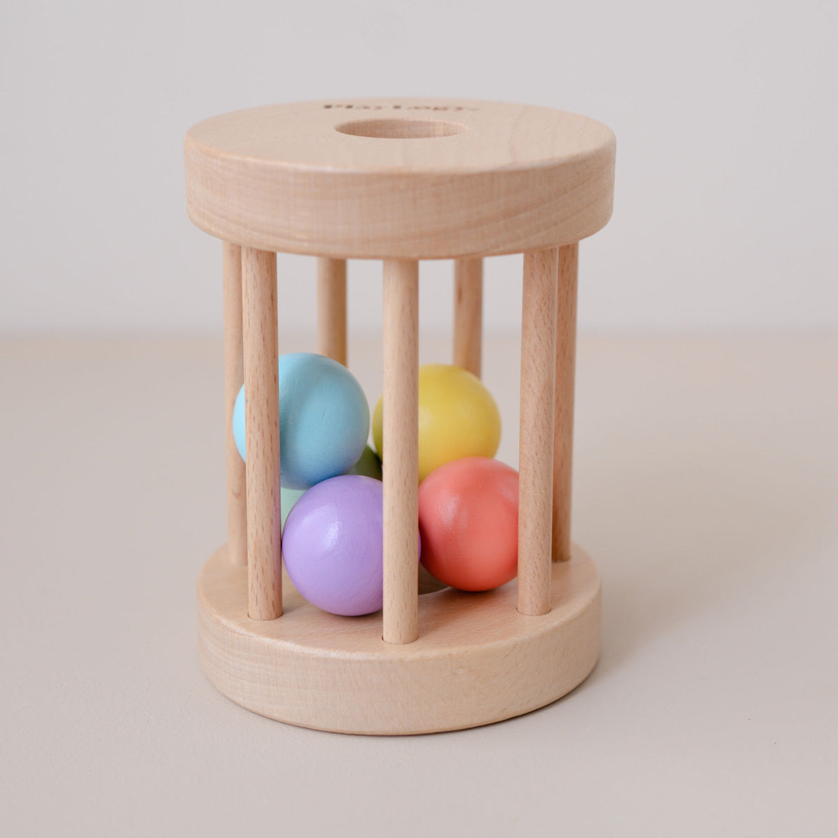 PlayLogy | Educational Baby Toy | Wooden Rolling Rattle | Baby Brain ...